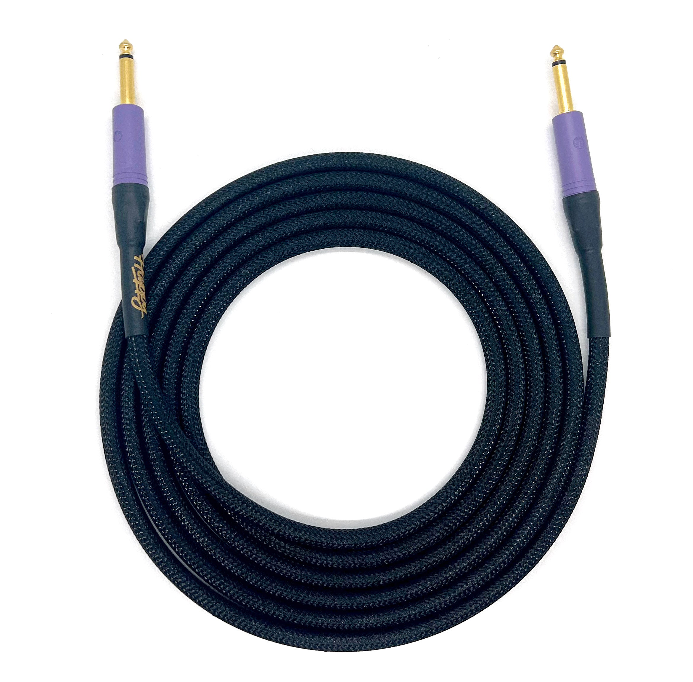 The Ceramic Colorshield Instrument Cable - Stealth Black w/ Lilac