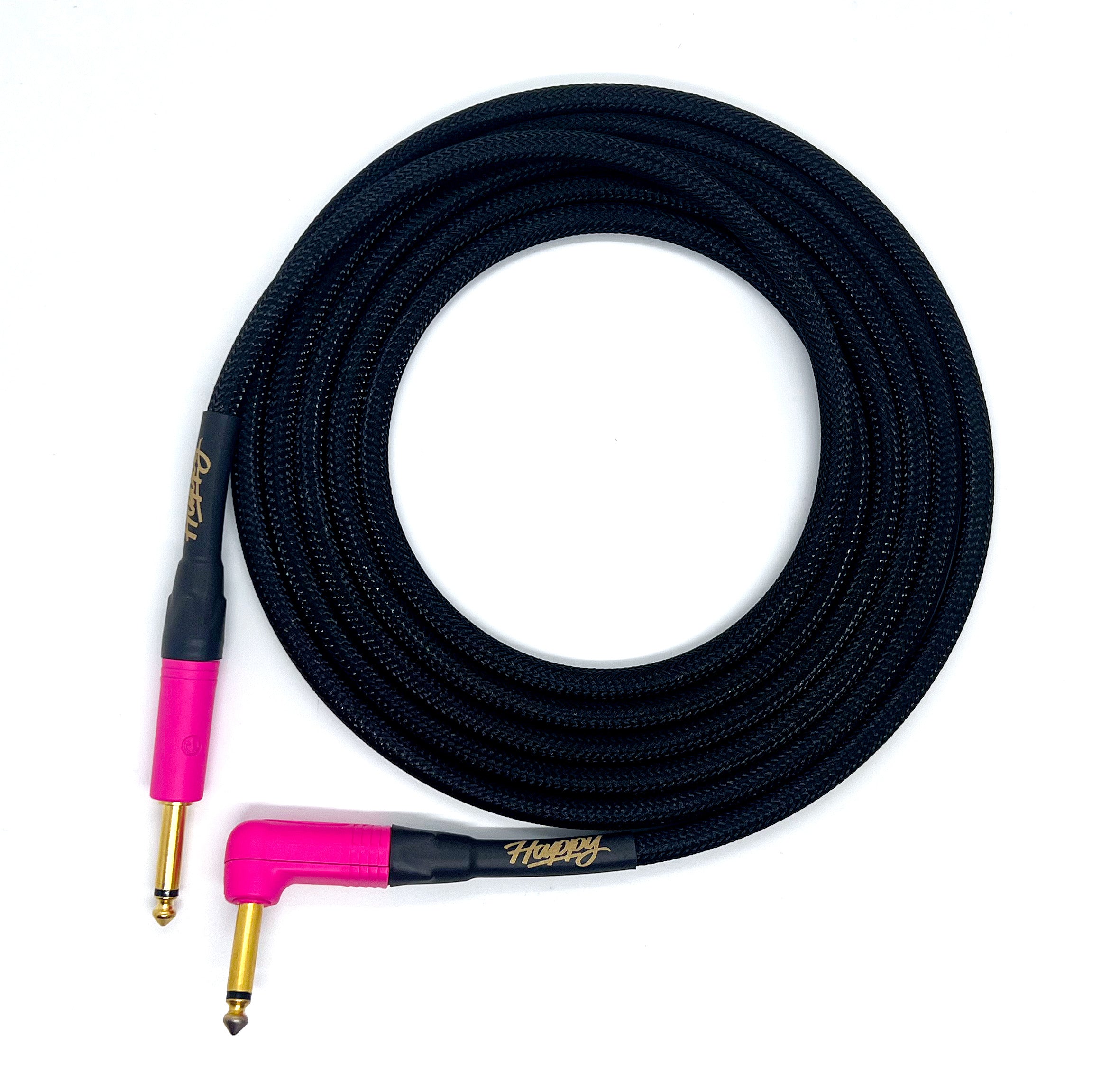 The Signature Happy Cable - Stealth Black w/ ColorCoat - Neon Pink ...